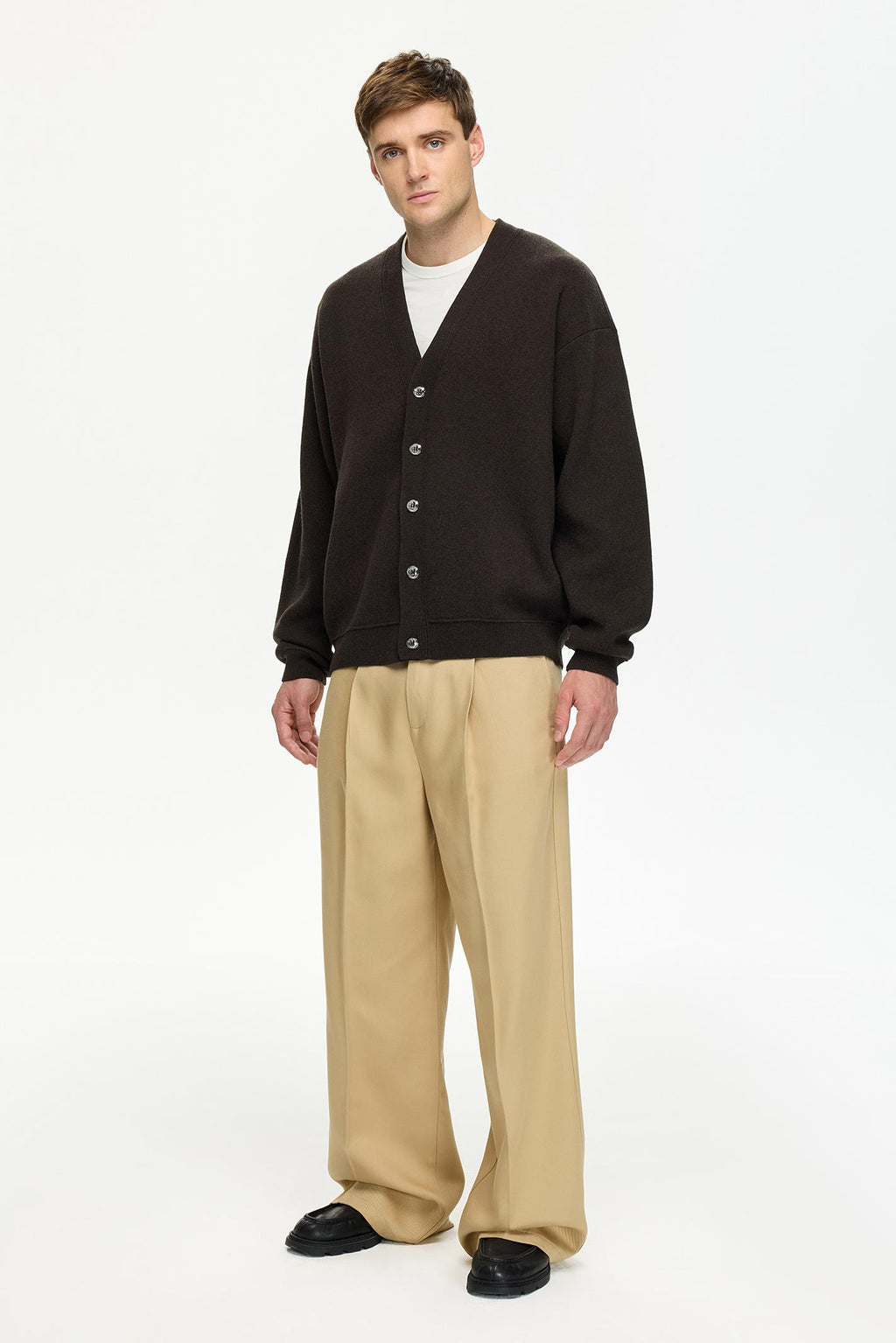 Regular Fit Kahverengi Renkli Erkek Hırka - CARDIGAN 402 – LES BENJAMINS