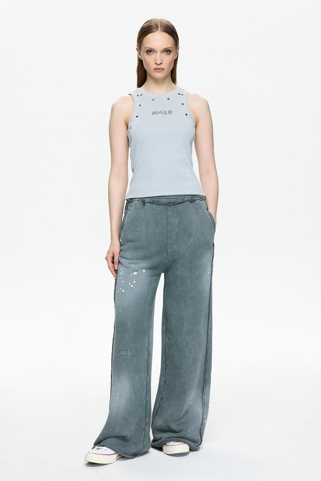 Regular Fit Gri Renkli Kadın Tank Tops - TANK TOP 304 – LES BENJAMINS