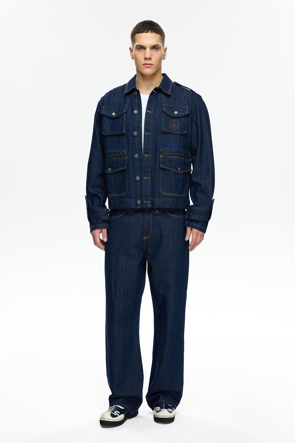 Regular Fit Mavi Renkli Erkek Kot Ceket - DENIM JACKET 001 – LES BENJAMINS